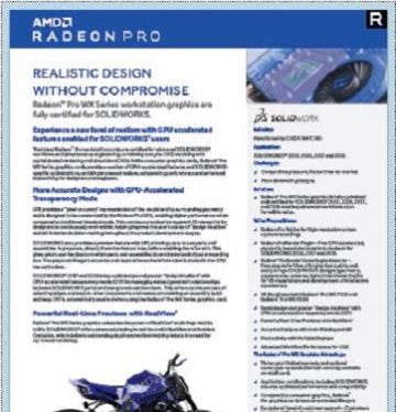 AMD Radeon Pro Solution Sheet for SOLIDWORKS | SOLIDWORKS