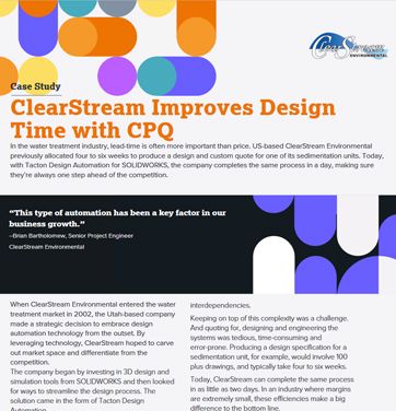 ClearStream radically cuts design time with Tacton Design Automation ...