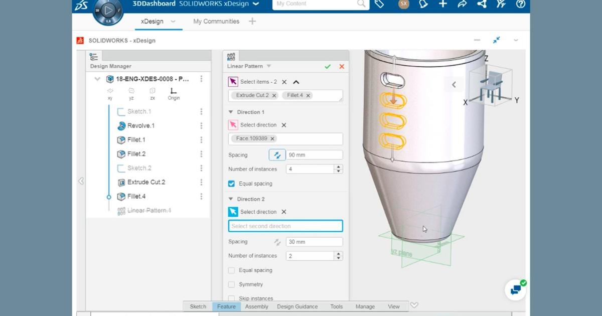 3D Creator: Patterns in xDesign | SOLIDWORKS