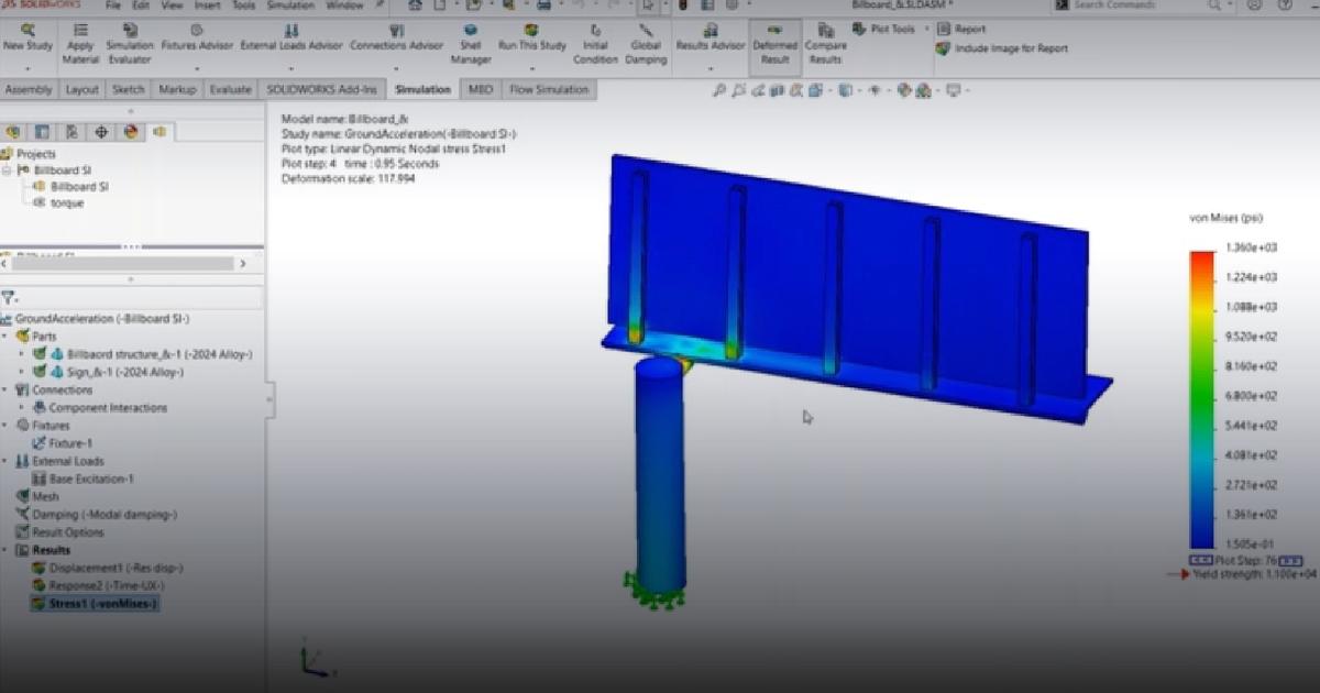 Dynamic FEA Using SOLIDWORKS Simulation and 3DEXPERIENCE Works | SOLIDWORKS