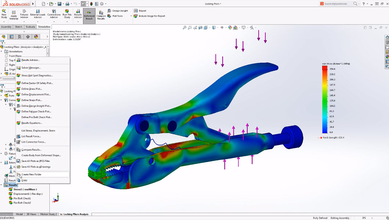 SOLIDWORKS Simulation: Bold, Weld, Fatigue Checks - Form | SOLIDWORKS